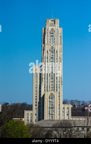 Tower of the Cathedral of Learning at University of Pittsburgh Stock ...