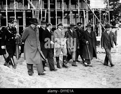 Adolf Hitler inspects the construction site for the new Brown House in ...