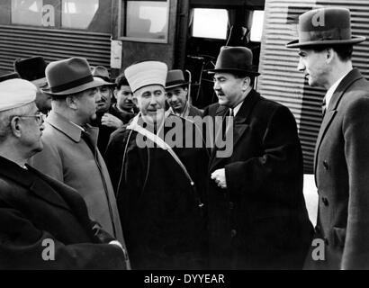 Grand Mufti of Jerusalem, Haj Amin El Husseini, with troops of Nazi SS ...