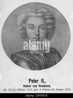 Peter II of Russia (1715-1730), son of Peter the Great Stock Photo - Alamy