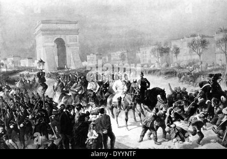 German Troops in the Champs Elysees 1940 propaganda photo of the ...