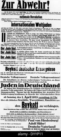 Boycott of jewish shops, 1933 Stock Photo - Alamy