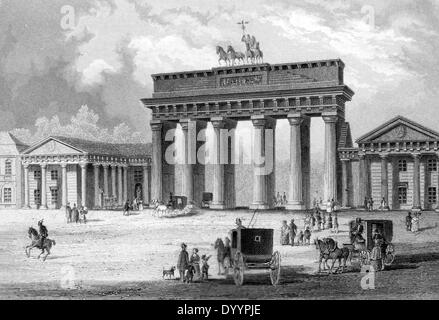 Picture of Brandenburg Gate in Berlin, 1830 Stock Photo - Alamy