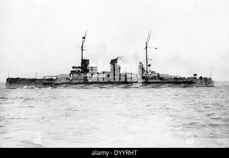 The battleship SMS Bayern of the German Imperial Fleet seen here Stock ...