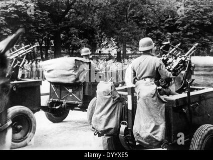 German soldiers during invasion of France. Nazi German postcard by ...