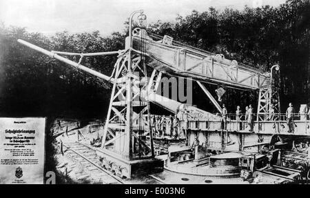 German field cannon used during the First World War in the Main de ...