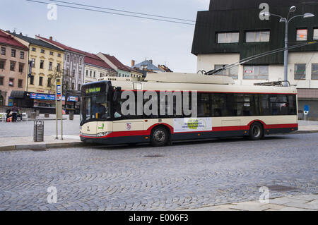 The trolley bus Skoda 26Tr Solaris, made by Skoda Electric, a ...