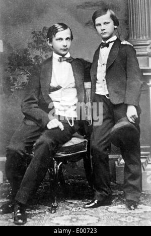 King Ludwig II and his brother Otto, 1864 Stock Photo - Alamy