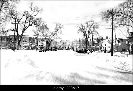 This photograph depicts Main Street in Keene, New Hampshire, in the mid ...