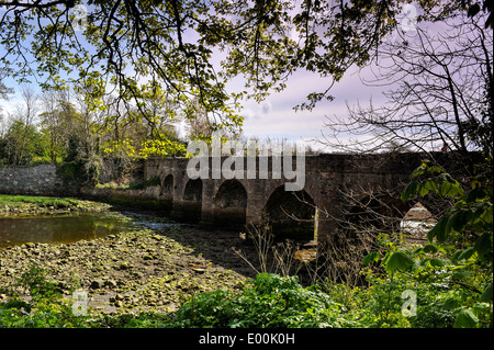 The Castle Bridge (c1718), a six arch rubble stone bridge, Swan Park ...