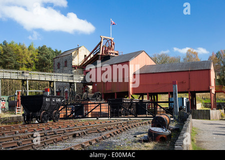 The pit village, Beamish Museum, County Durham UK. Sinker's Bait Cafe ...