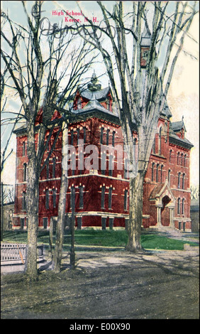 A photograph of Central High School in 1908, showing the building's ...