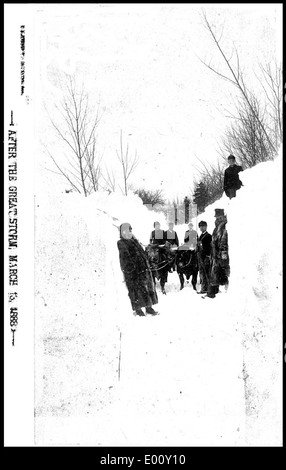 The Blizzard of 1888, one of the most severe snowstorms in U.S. history ...
