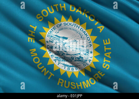 Flag of South Dakota, USA. Close Up Stock Photo - Alamy