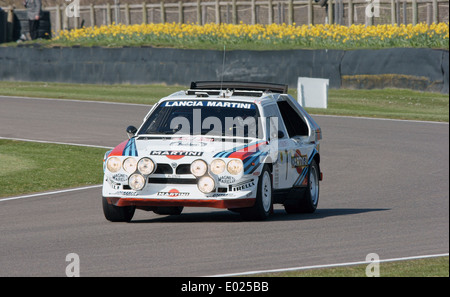 Lancia Delta S4 Group B rally car being demonstrated and the Goodwood ...