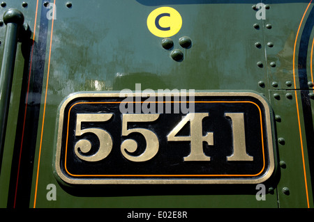 Number on GWR Prairie tank steam locomotive 5541 at the Dean Forest ...