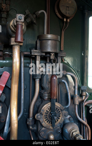 Cab interior detail of GWR Prarie tank steam locomotive 5541 at the ...
