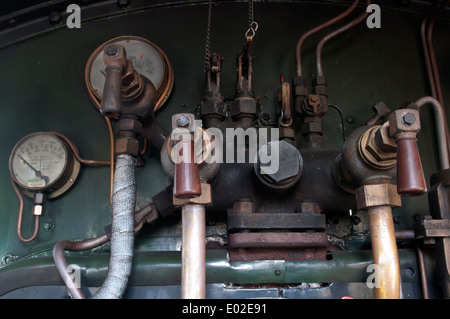 Cab interior detail of GWR Prarie tank steam locomotive 5541 at the ...