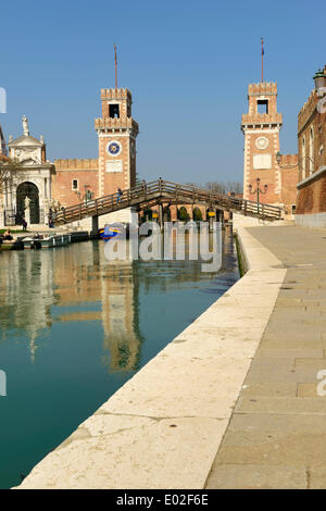Entrance to the Arsenale, the Italian military naval base, Venice ...
