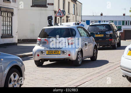 A mobile CCTV camera mounted on a van, Buchanan Street, Glasgow city ...