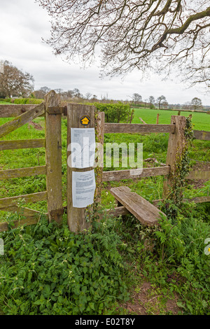 Footpath Diversion Sign Stock Photo - Alamy