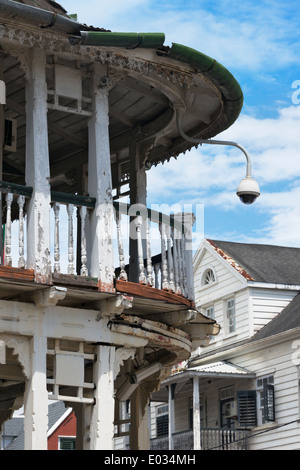 Houses downtown Paramaribo, UNESCO World Heritage Site, Suriname, South ...