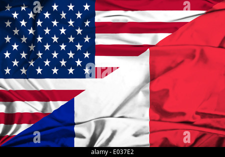 USA and France flag Stock Photo - Alamy