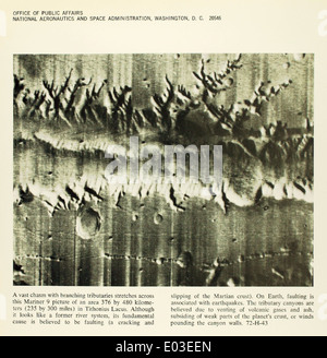 This glossy photo depicts the Mariner spacecraft, part of NASA's ...