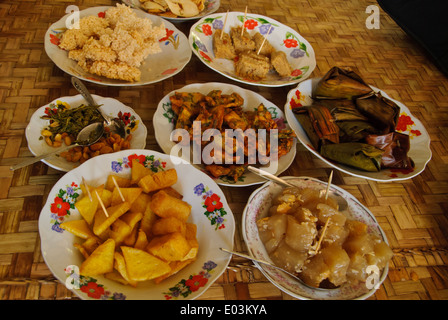 Burmese local food set lunch meal serve on table for burma people ...