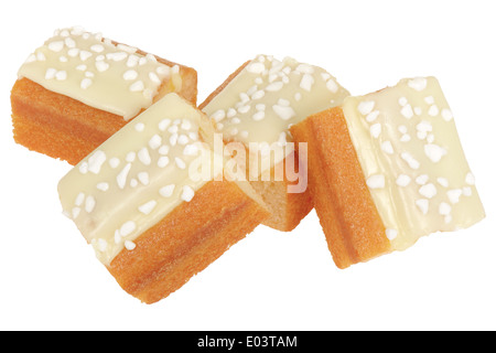 Iced Lemon Sponge Cakes Stock Photo - Alamy