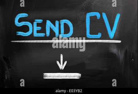 Business concept: Send Resume on wall background Stock Photo - Alamy