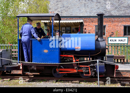 Narrow gauge saddle-tank steam locomotive at the Bressingham Steam ...