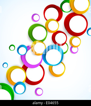 Abstract green circles illustration background Stock Photo - Alamy
