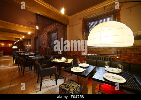 new and clean luxury restaurant in european style Stock Photo - Alamy
