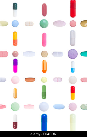a collection of different type of pills isolated on white Stock Photo ...