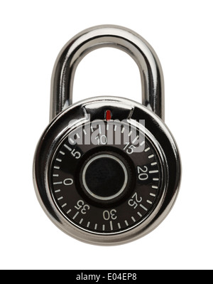 Close up view of red padlock on chain on natural blurred background ...