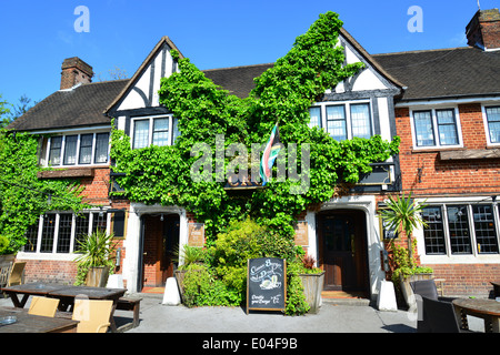 The Crown pub, High Street, Egham, Surrey, England, United Kingdom ...