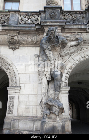 Detail on George Gate - Georgenbau of Dresden Castle, Saxony, Germany ...