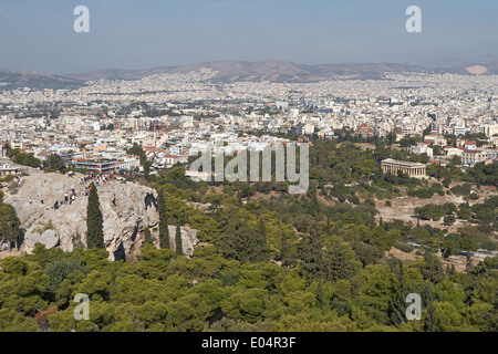 Reconstruction of the Acropolis and Areopagus in Athens 1846 by Leo von ...