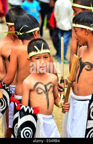Nagaland, India. 2nd May, 2014. Naga kids in traditional attires ...
