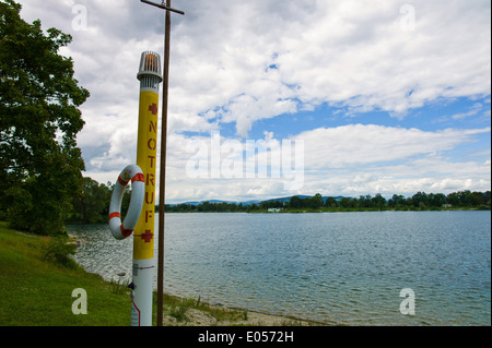 The Pichlingersee (bath lake) close to Linz, Upper Austria., Der ...