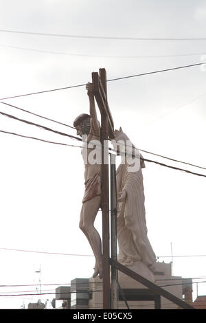Beirut Lebanon. 2nd May 2014. Religious iconography with Jesus on the ...