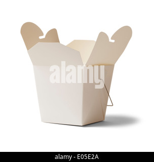 Empty chinese food take out carton on white background cutout Stock ...