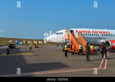 airplane at entebbe international airport, Uganda, Africa Stock Photo ...