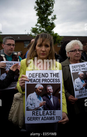 Divis Street , Belfast, 3rd May 2014. Veteran Republican Bobby Story ...