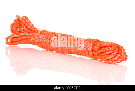 Twine red rope isolated packing set. Decorative thread, hollday ribbon ...