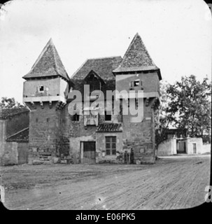 The Barbacane in Cahors, France, is a medieval fortress structure that ...