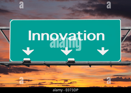 Innovation Road Sign Stock Photo - Alamy