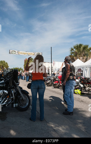 Main Street Leesburg, Florida during the 2014 Leesburg Bikefest annual ...