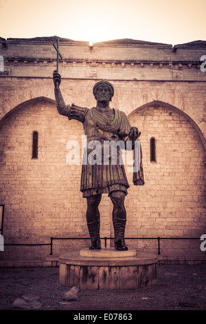Colossus of Barletta. Bronze statue of an Eastern Roman Emperor. Italy ...